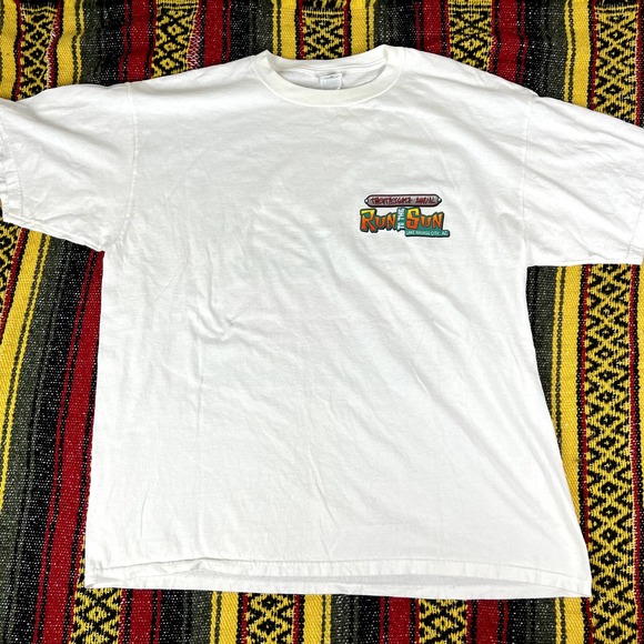 Anvil | Shirts | Y2k 205 Run To The Sun Racing T Shirt White Xxl | Poshmark